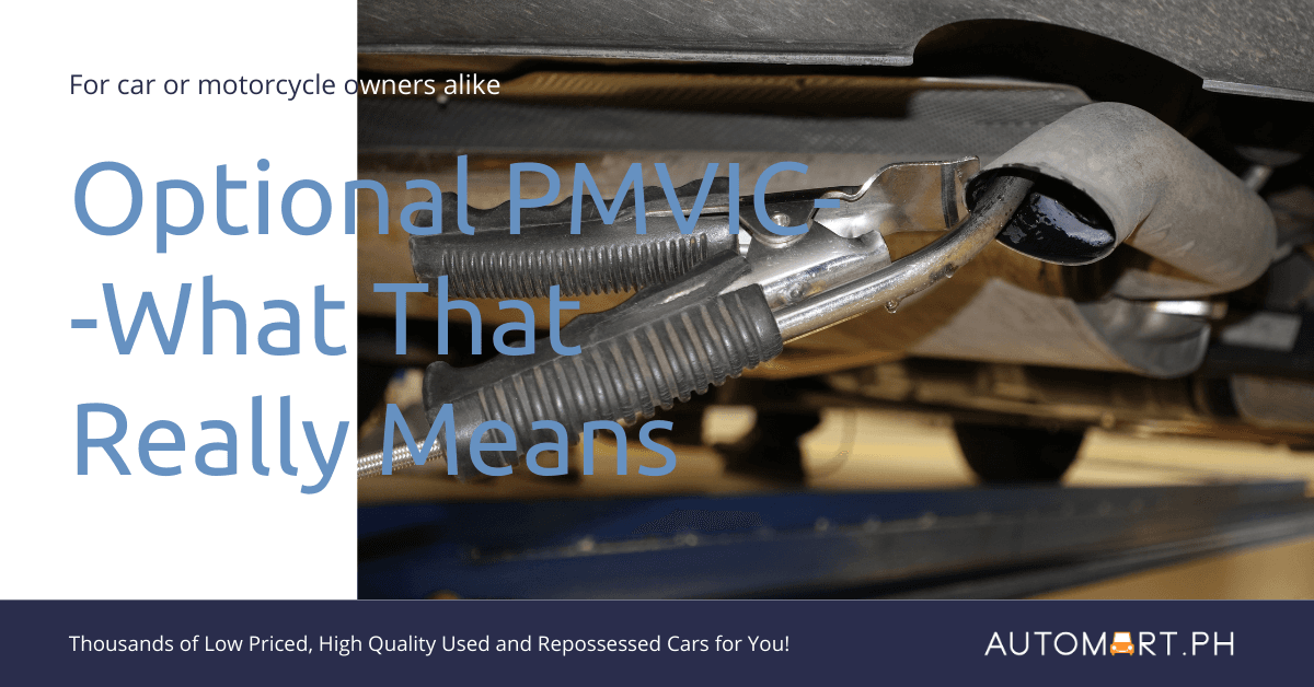 Optional PMVIC--What That Really Means for Car or Motorcycle Owners