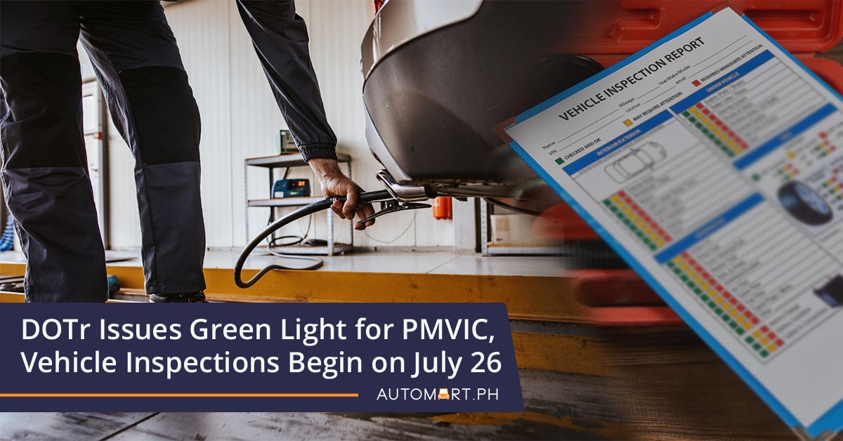 DOTr Issues Green Light for PMVIC, Vehicle Inspections to Begin July 26