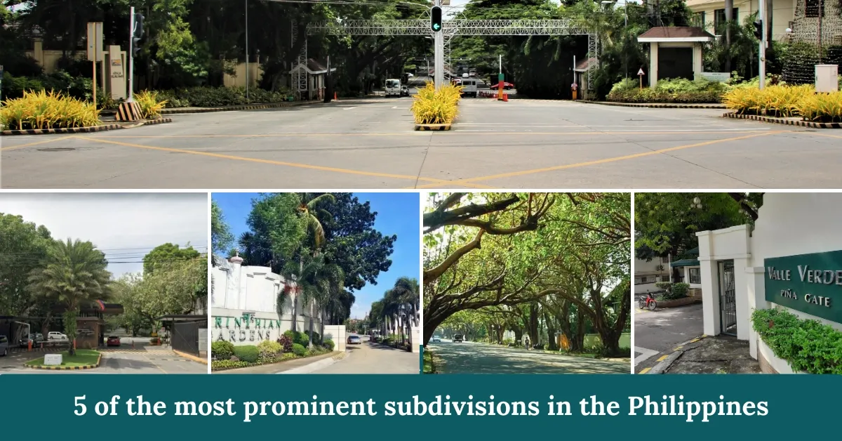 5 of the most prominent subdivisions in the Philippines