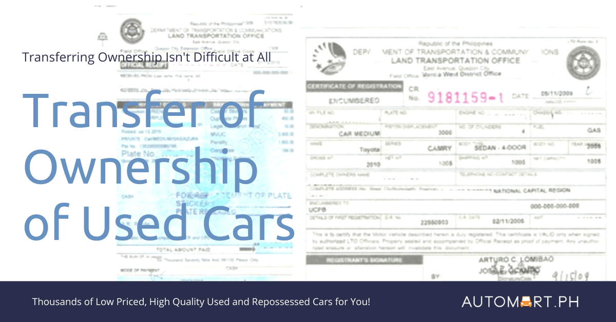 Transferring Ownership of Used Cars in the Philippines